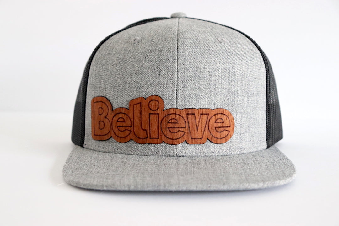 Believe design hat - Jatoba wood – woodwix.com
