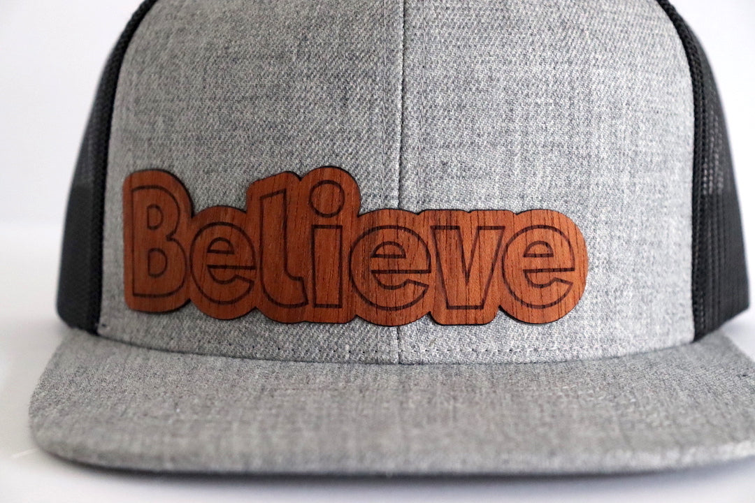 Believe design hat - Jatoba wood – woodwix.com