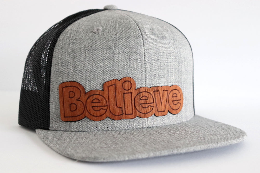 Believe design hat - Jatoba wood – woodwix.com